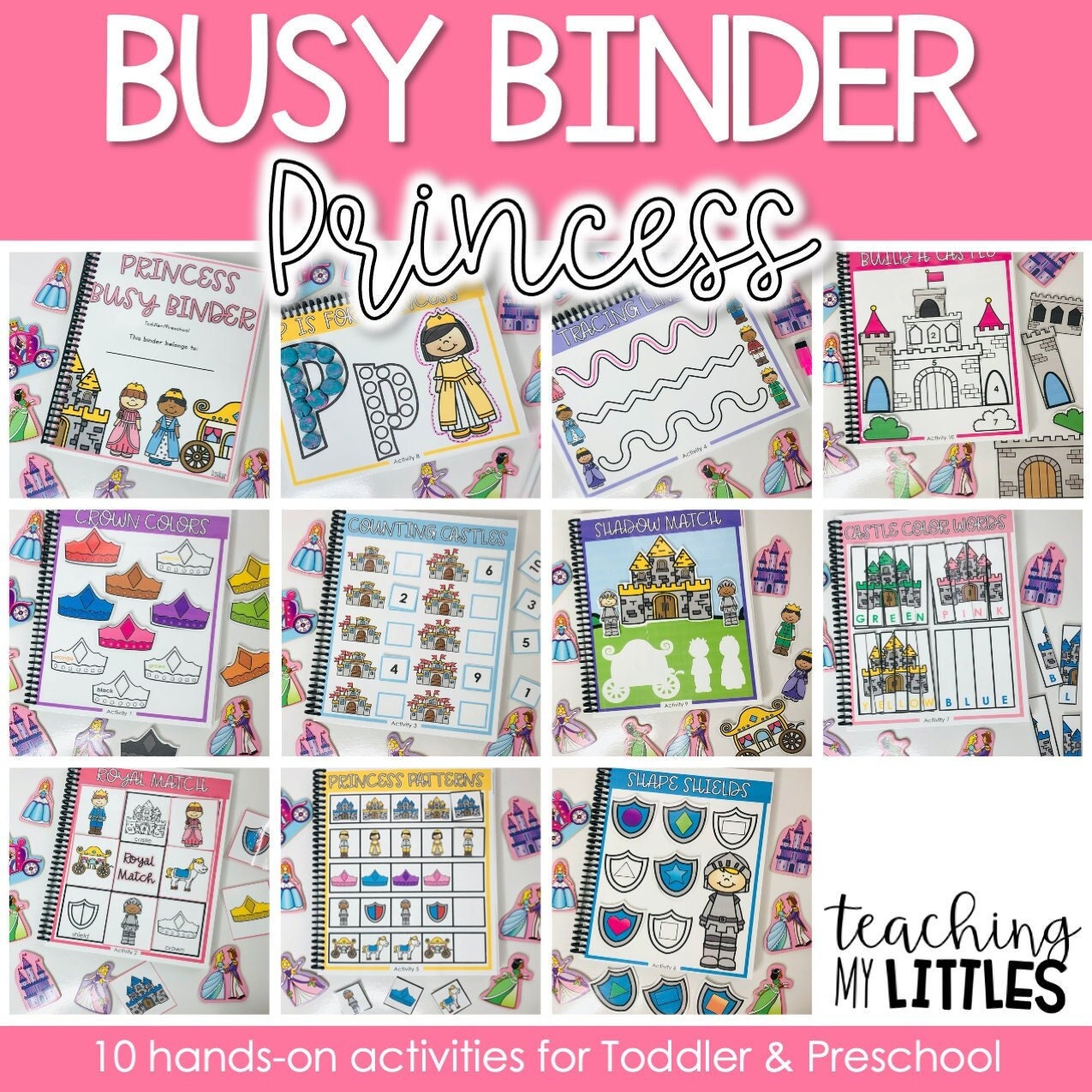 Princess Busy Binder Busy Book Activity Binder Toddler - Etsy