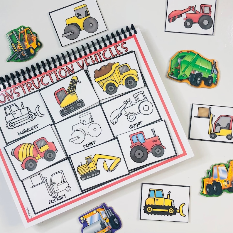 Construction Busy Binder | Busy Book | Activity Binder | Toddler ...