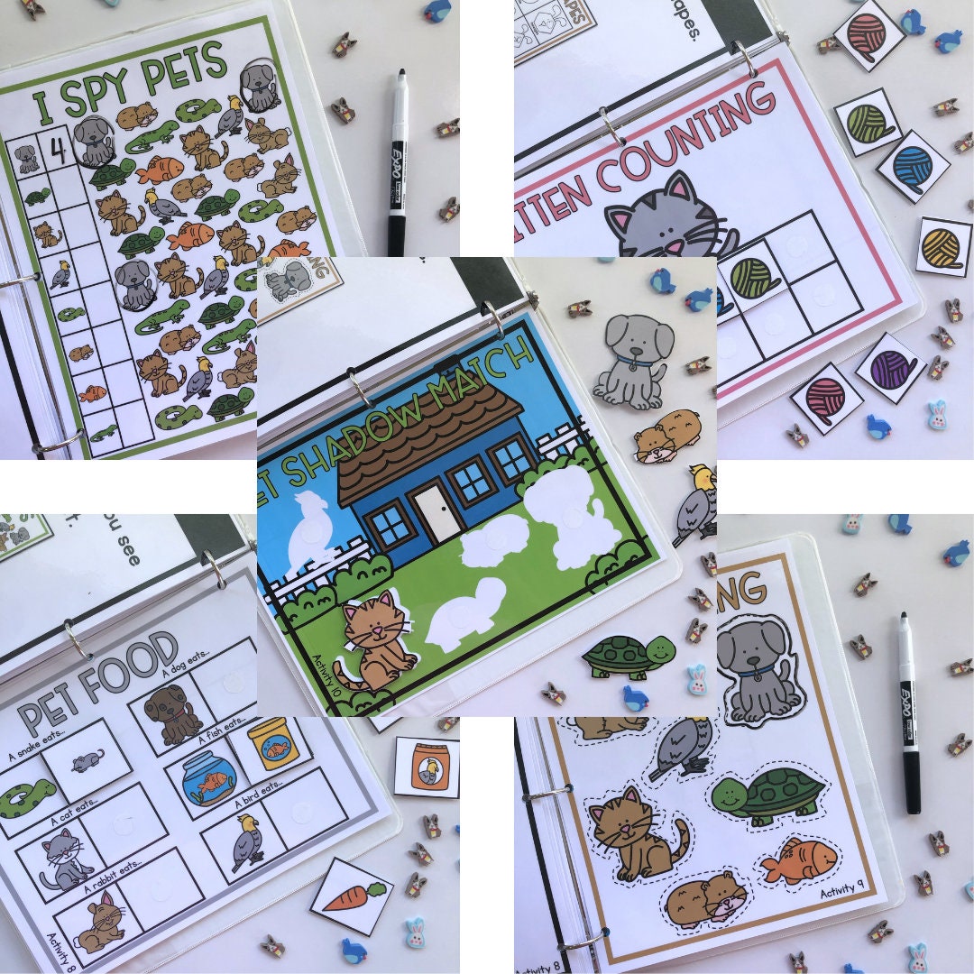 Pet Busy Binder | Toddler & Preschool Activities (digital Download) - Etsy