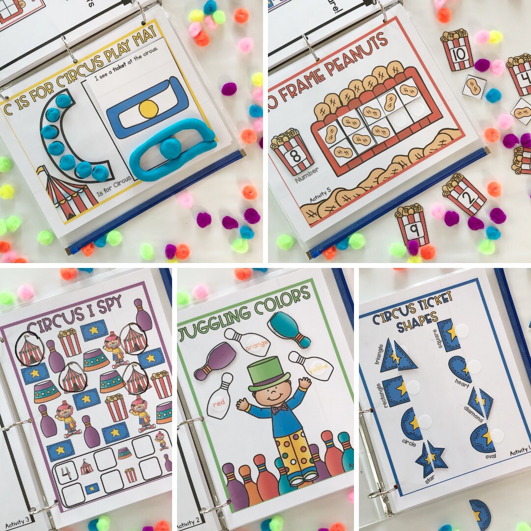 Circus Busy Binder | Busy Book | Activity Binder | Toddler Activities ...