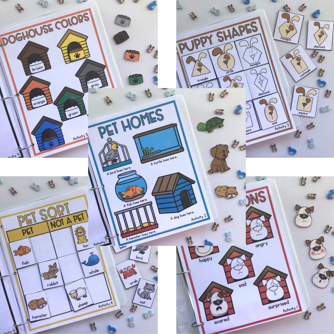 Pet Busy Binder | Toddler & Preschool Activities (digital Download) - Etsy