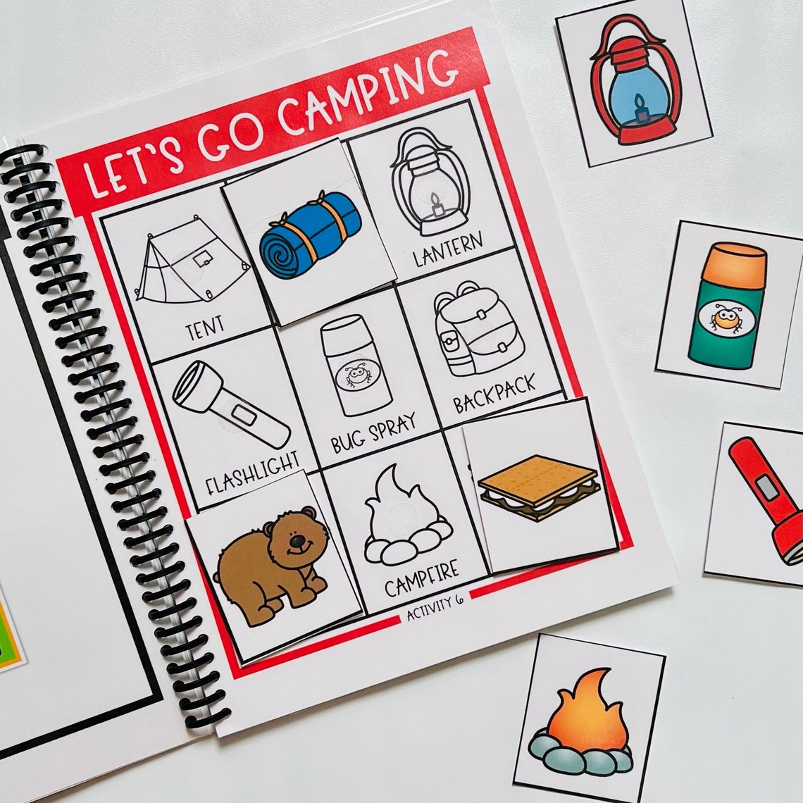 Camping Binder Busy Book Activity Binder Toddler Activities Preschool ...