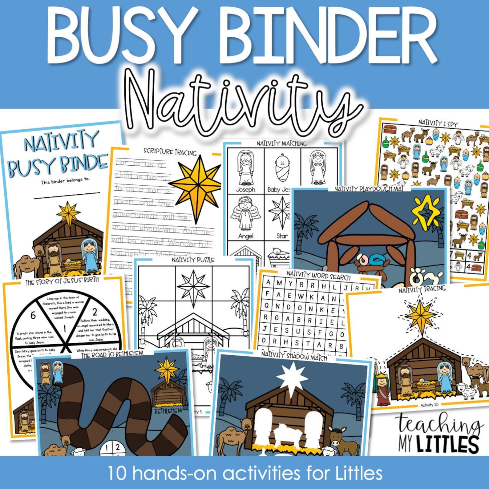 Nativity Busy Binder for Little Learners | Busy Book | Activity Binder ...