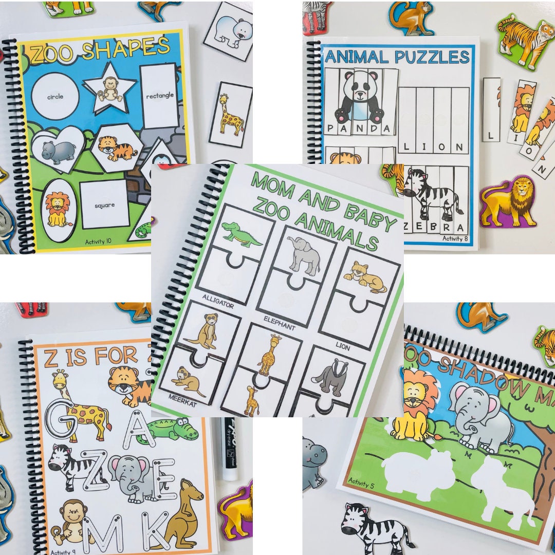 Zoo Busy Binder Busy Book Activity Binder Toddler - Etsy