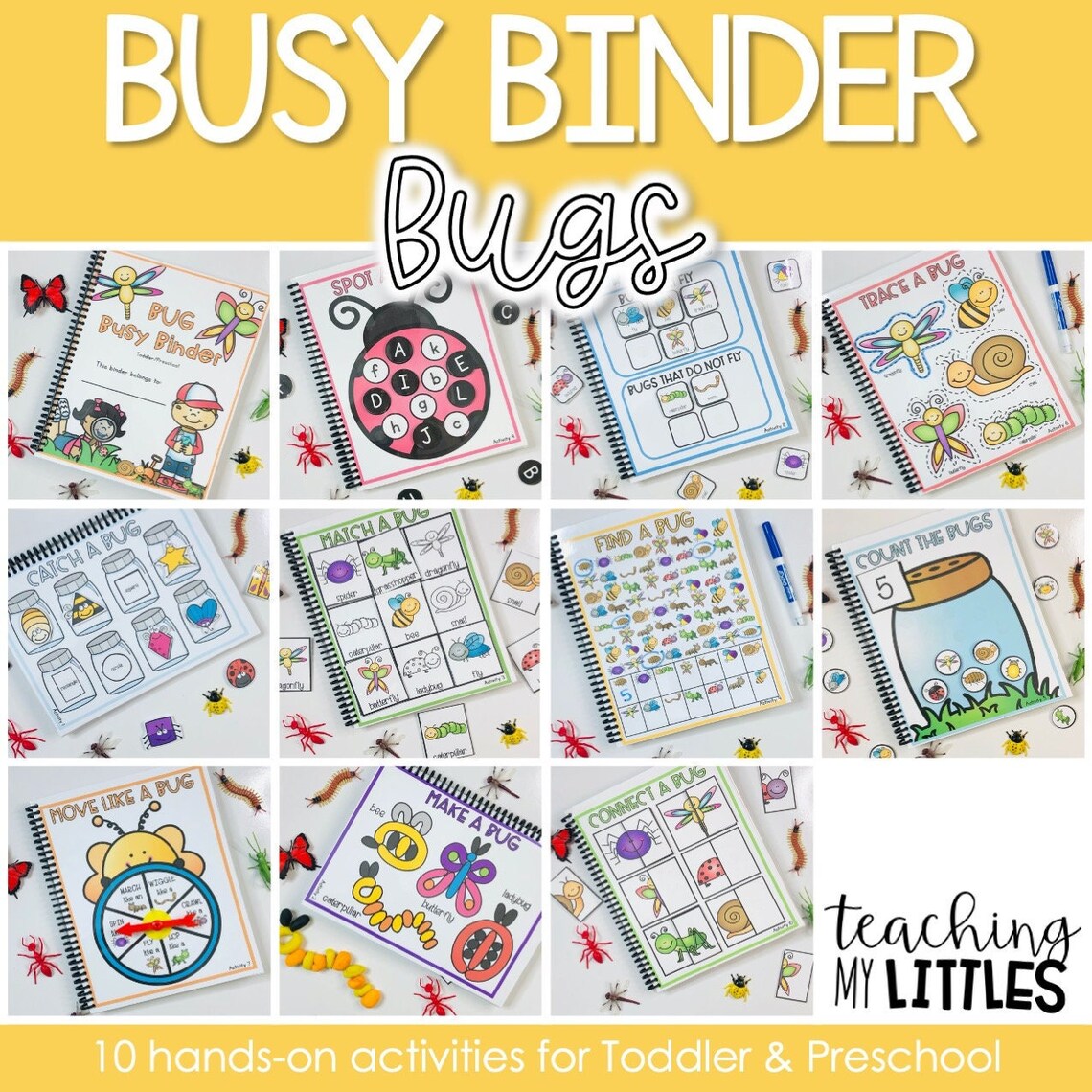 Bug Busy Binder Busy Book Activity Binder Toddler - Etsy