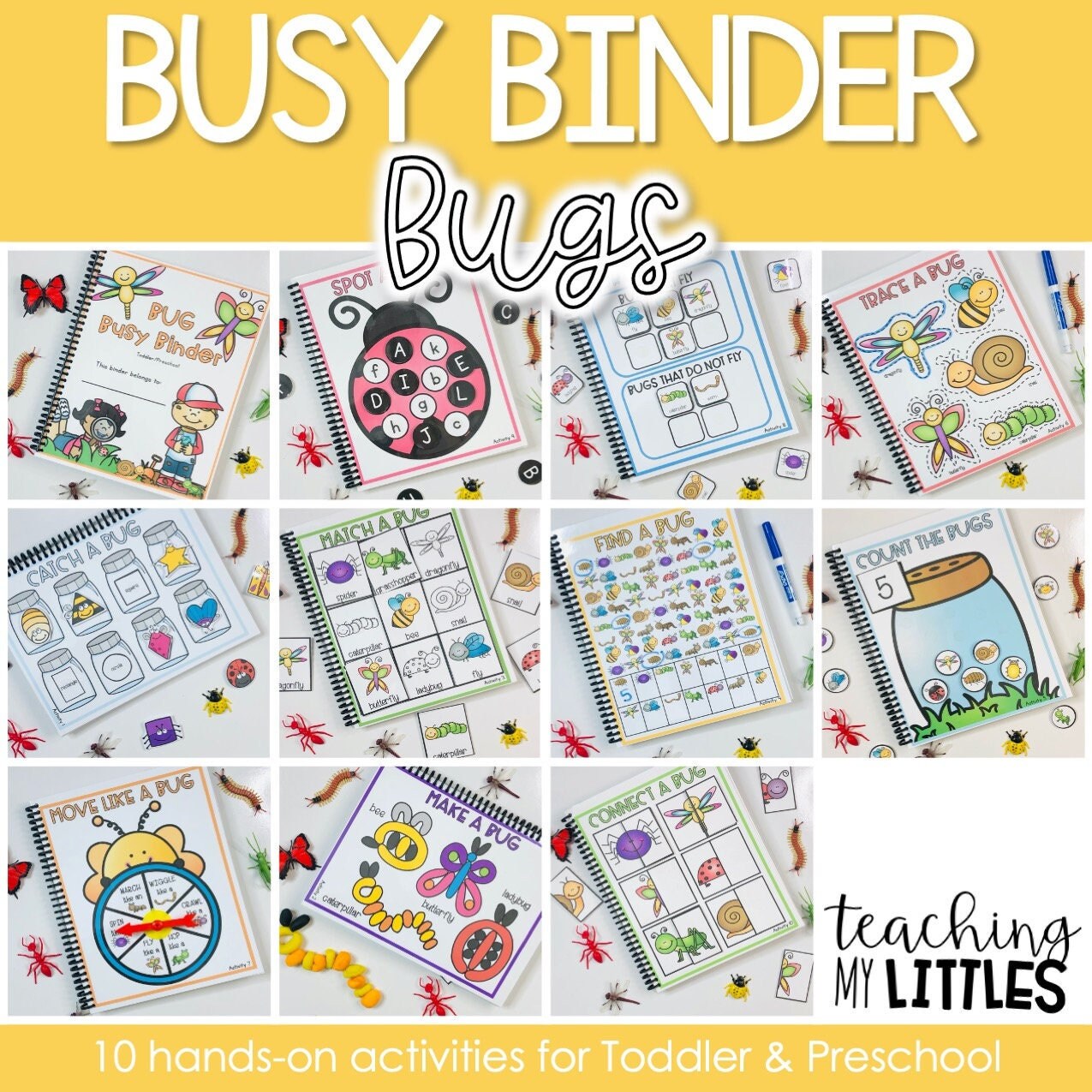Bug Busy Binder Busy Book Activity Binder Toddler - Etsy