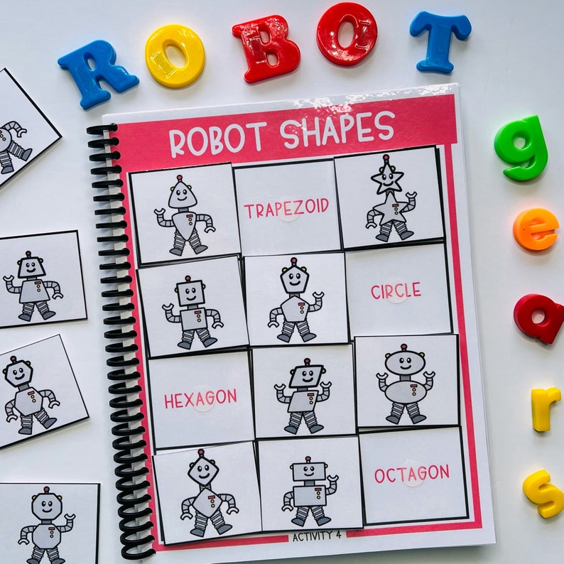 Robot Busy Binder | Busy Book | Activity Binder | Kindergarten ...