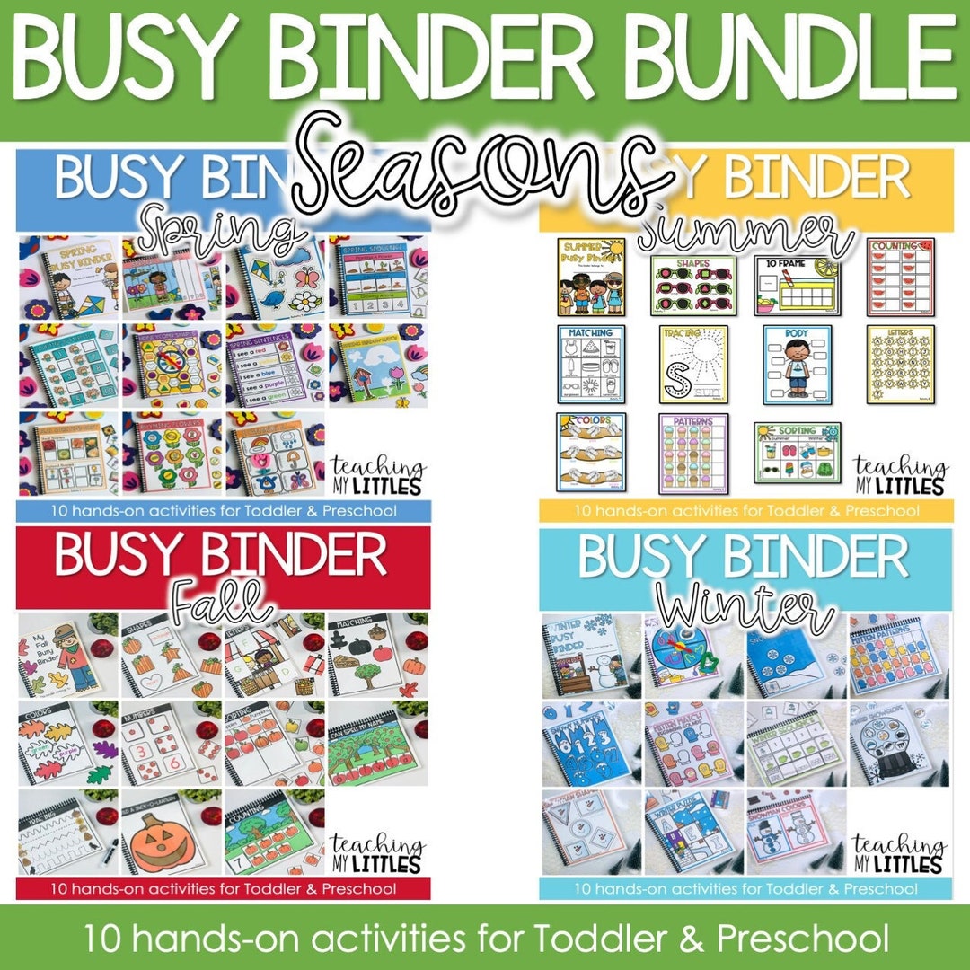 Busy Binder SEASONS Bundle | Busy Book | Activity Binder | Toddler ...