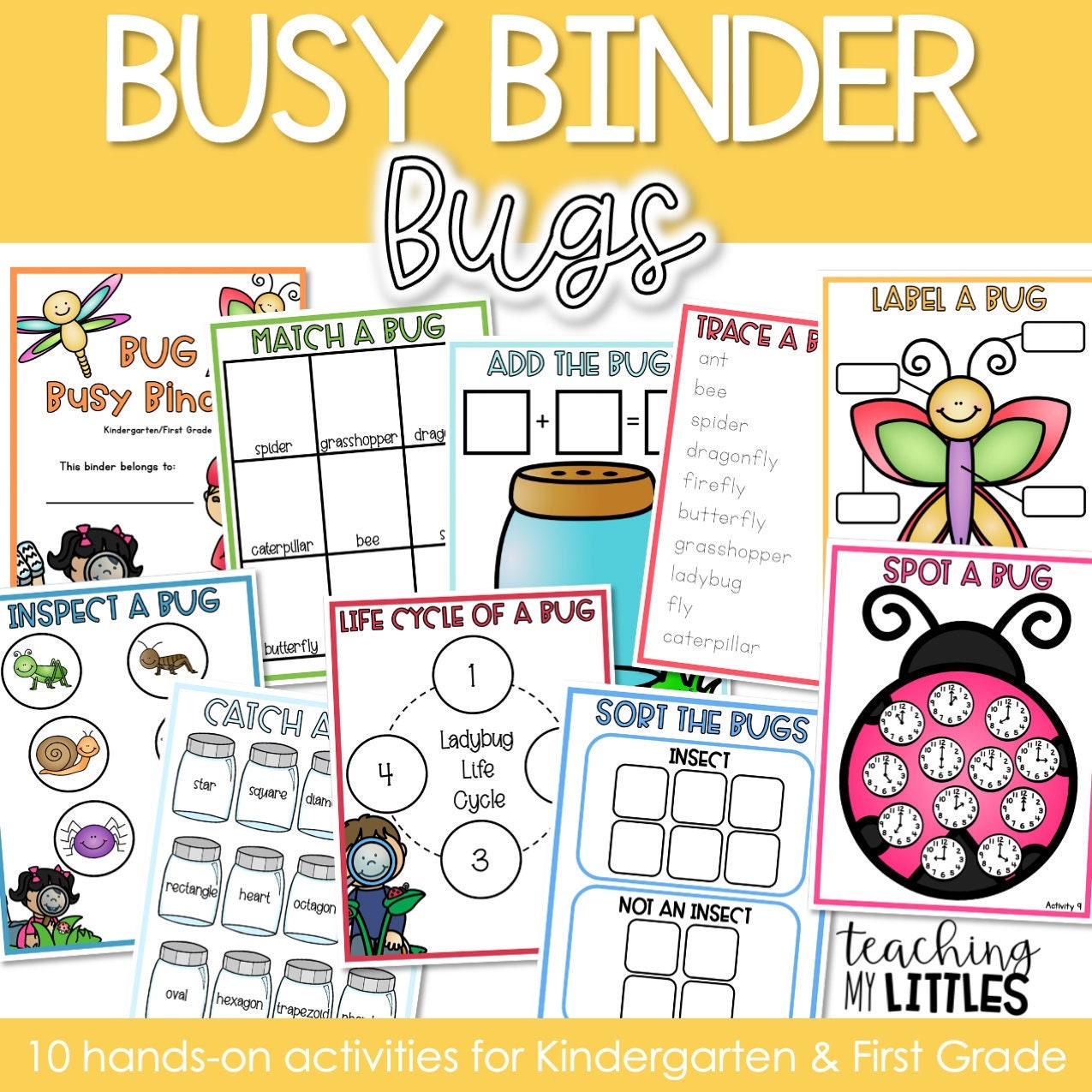 Bugs Busy Binder K-1st Busy Book Activity Binder - Etsy