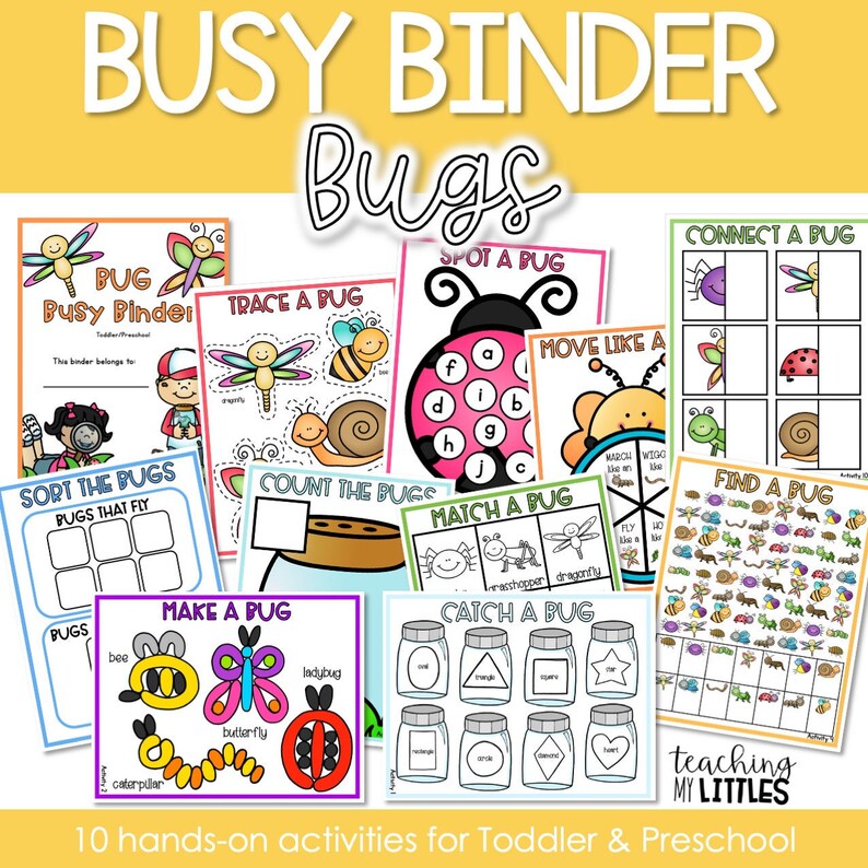 Bug Busy Binder | Busy Book | Activity Binder | Toddler Activities ...