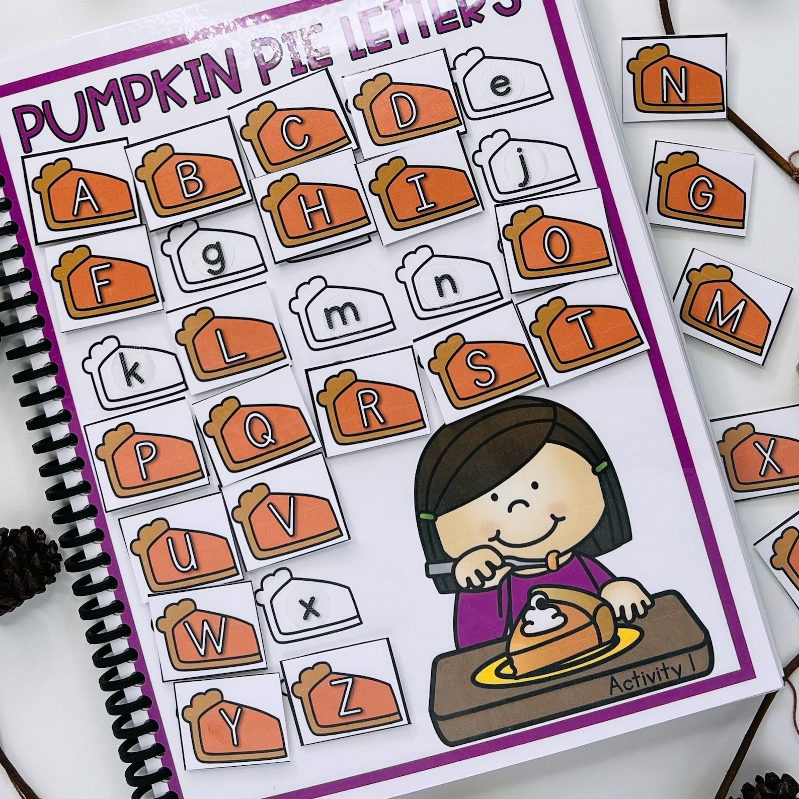 Thanksgiving Busy Binder for K/1st | Busy Book | Activity Binder ...
