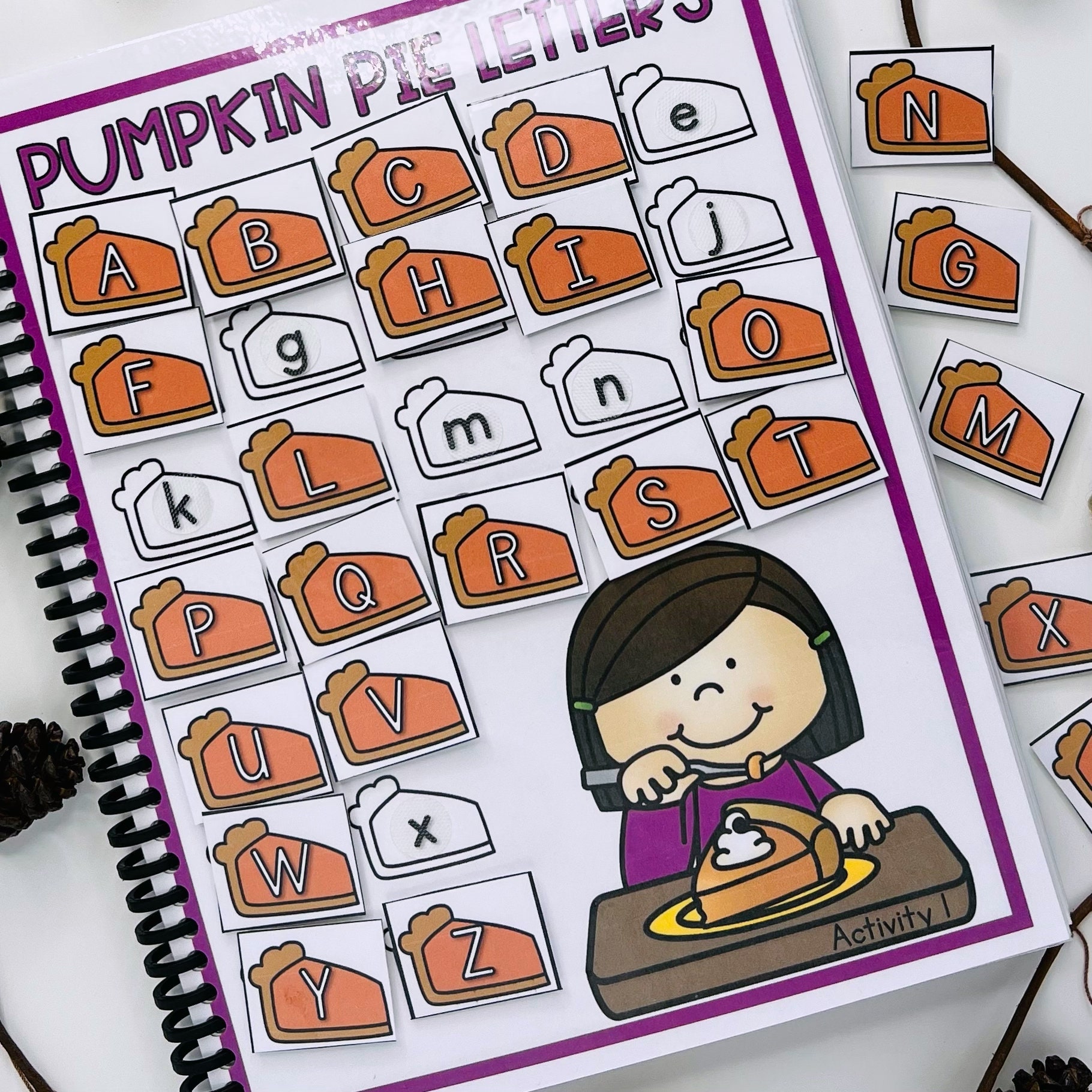 Thanksgiving Busy Binder for K/1st | Busy Book | Activity Binder ...
