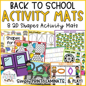 Back to School Activity Mats - Digital - Etsy