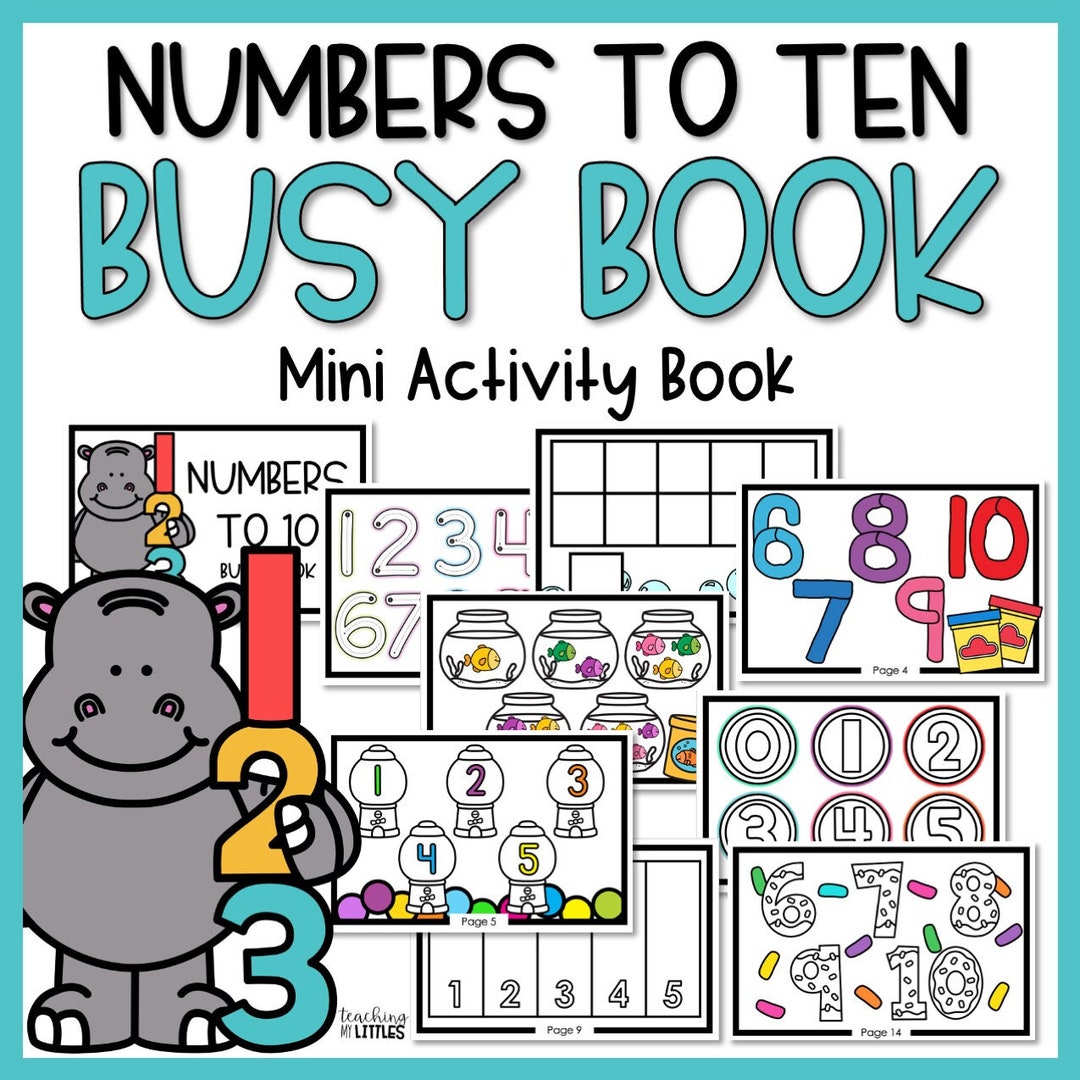 Numbers to 10 Mini Busy Book Activity Book PHYSICAL - Etsy