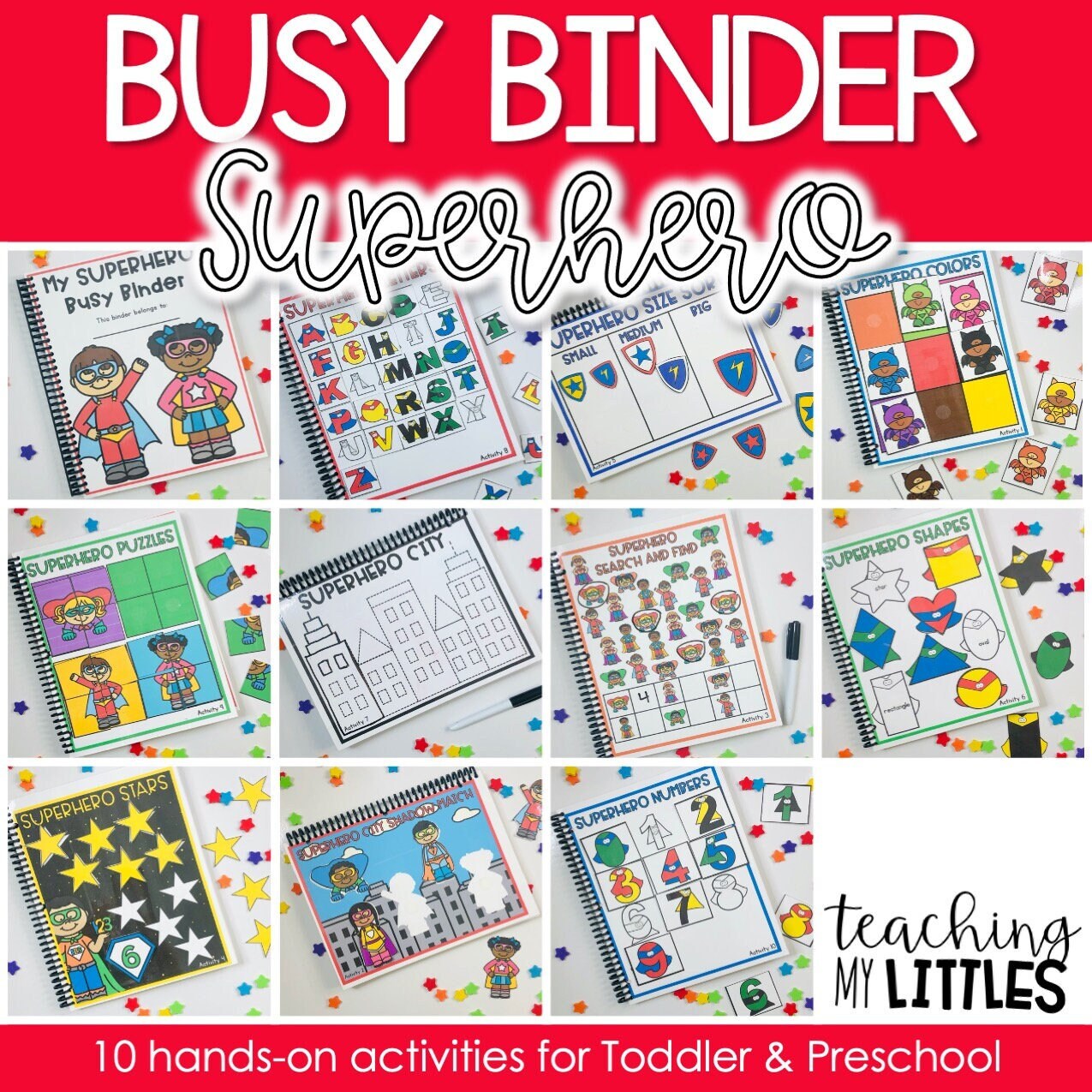 Superhero Busy Binder Busy Book Activity Binder Toddler - Etsy