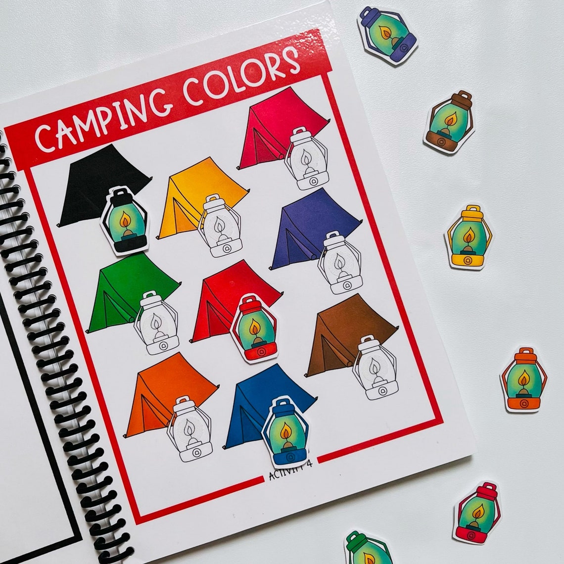 Camping Binder Busy Book Activity Binder Toddler Activities Preschool ...