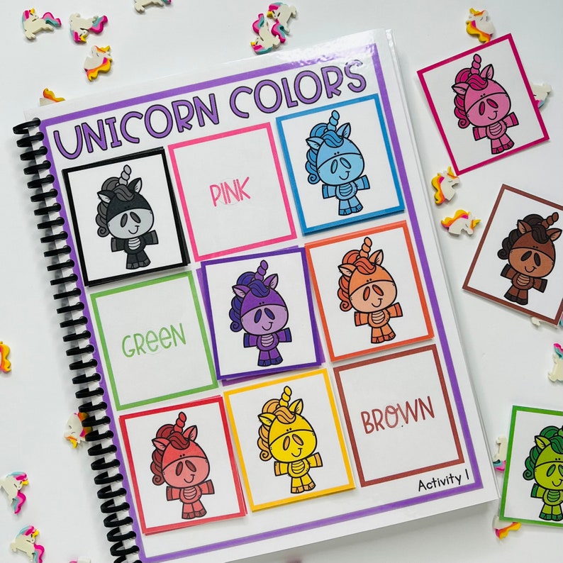 Unicorn Busy Binder | Busy Book | Activity Binder | Toddler Activities ...