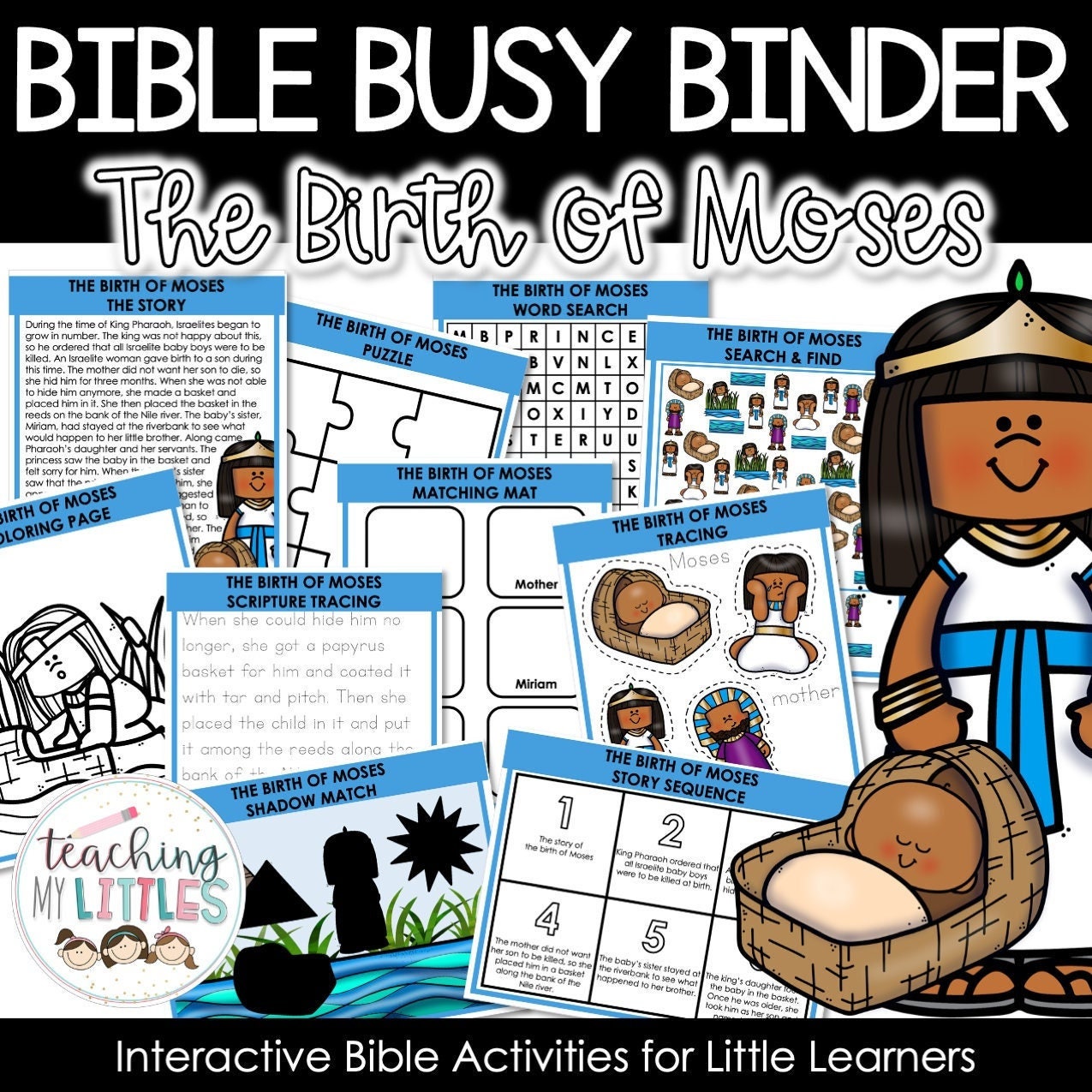 Bible Busy Binder | Busy Book | Activity Binder | the Birth of Moses - Etsy