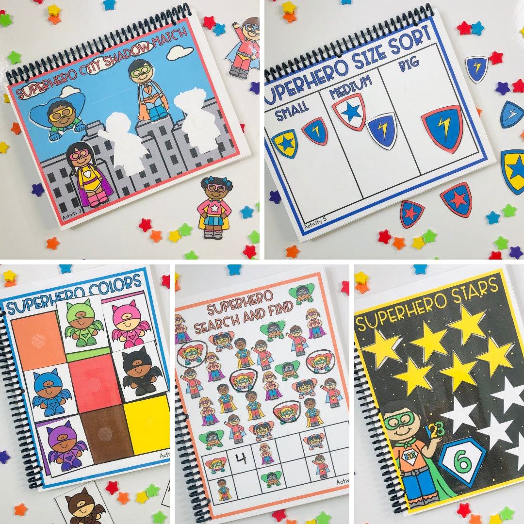 Superhero Busy Binder Busy Book Activity Binder Toddler - Etsy