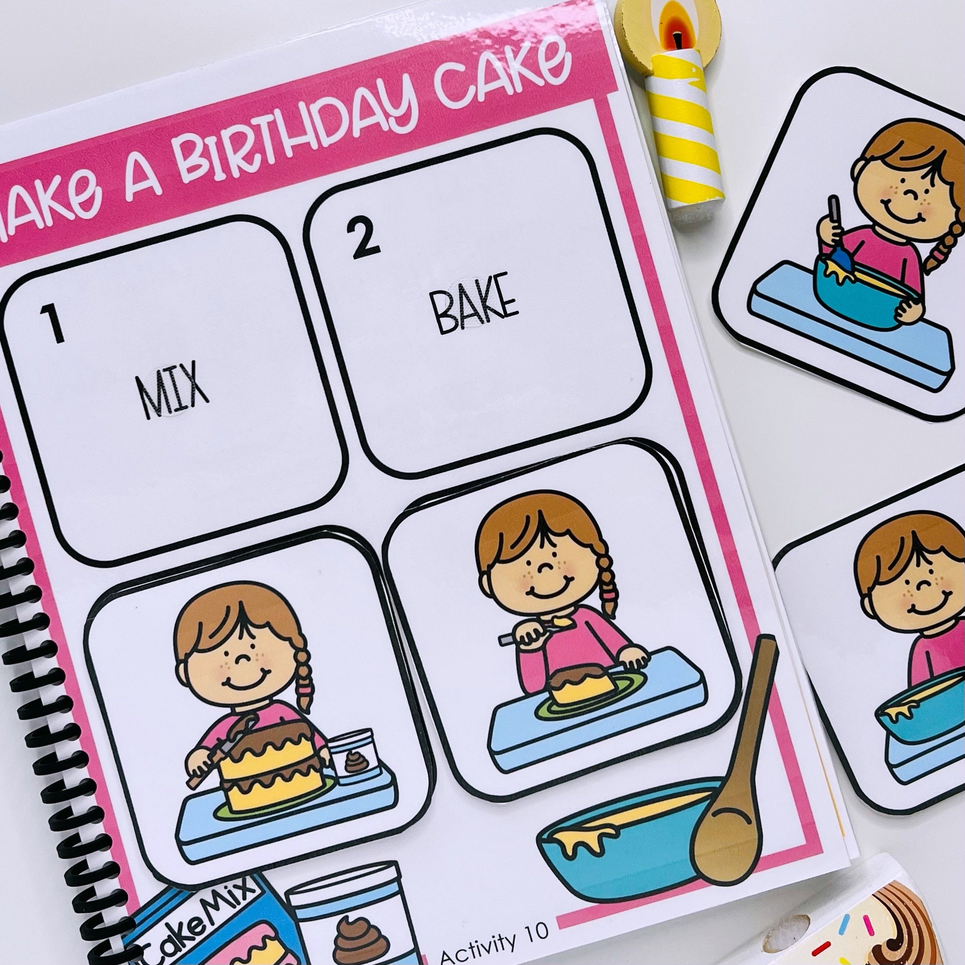 Birthday Busy Binder | Busy Book | Activity Binder | Toddler Activities ...