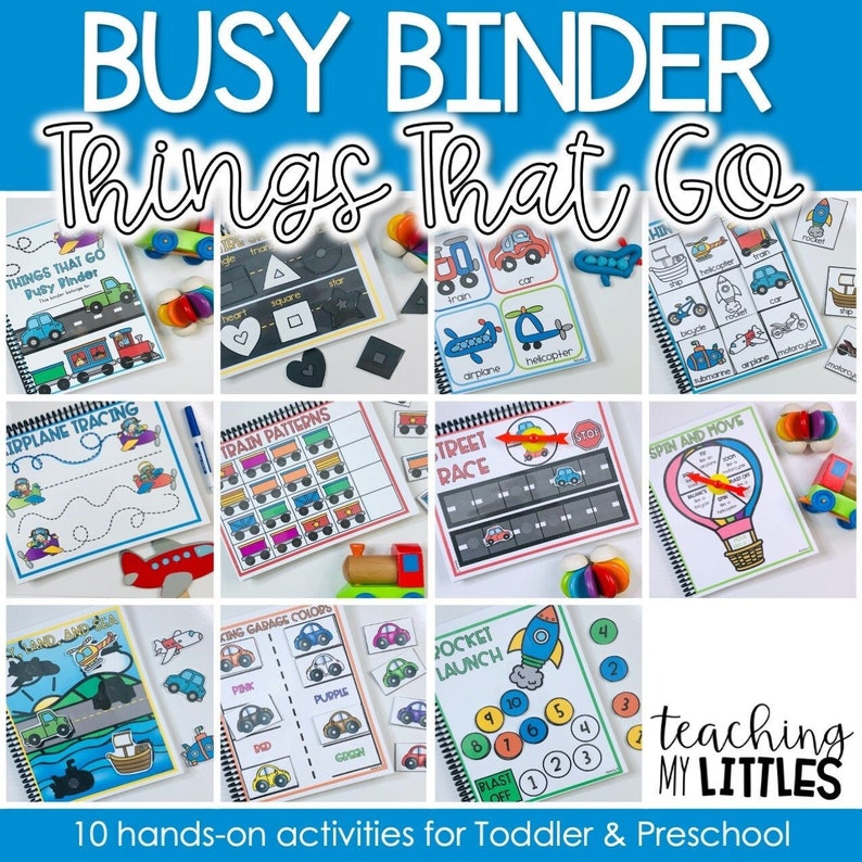 Transportation Busy Binder | Busy Book | Activity Binder | Toddler ...