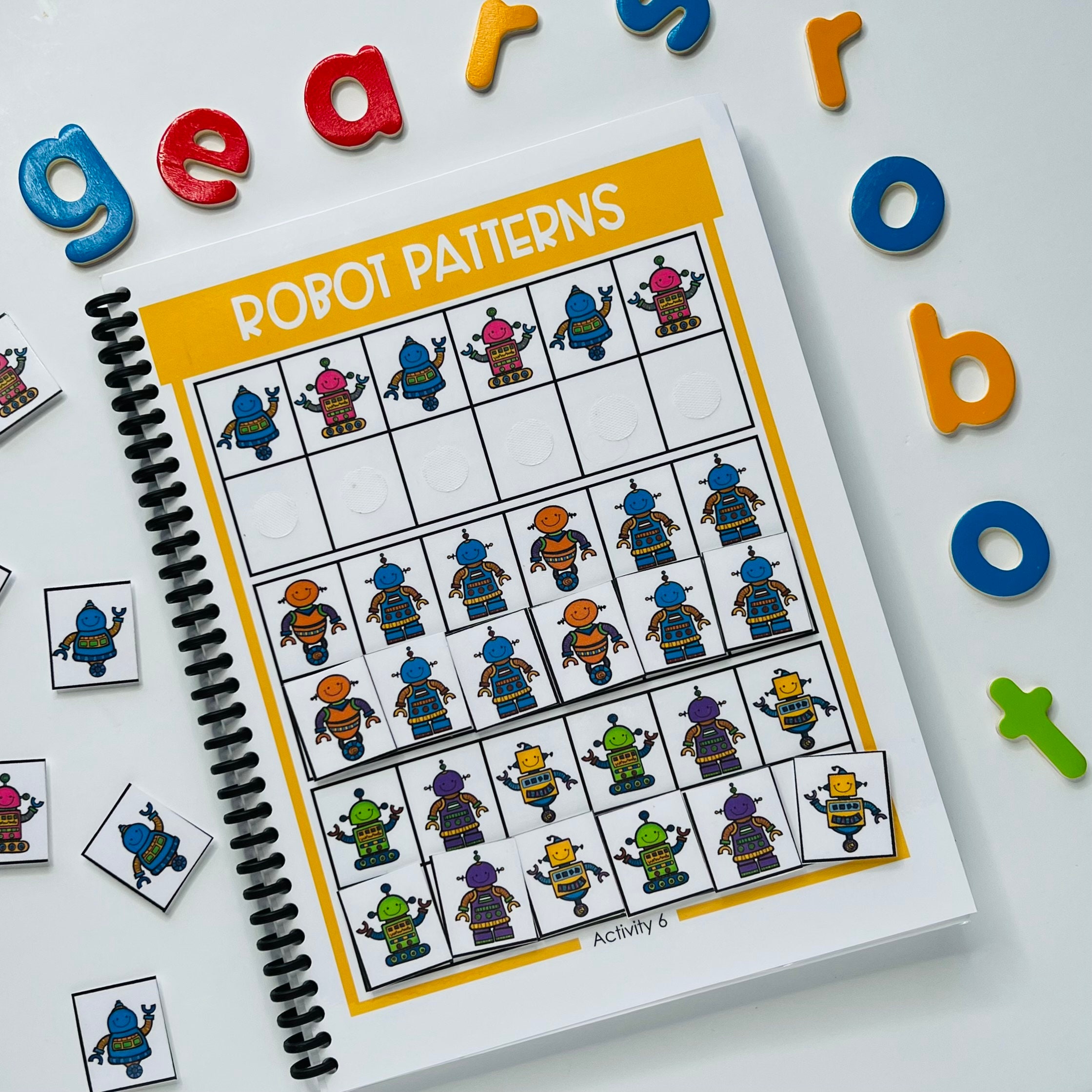 Robot Busy Binder | Busy Book | Activity Binder | Toddler Activities ...