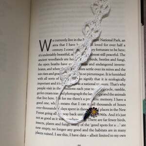 Crocheted Delicate Lacy Fine Cotton Bookmark - Etsy