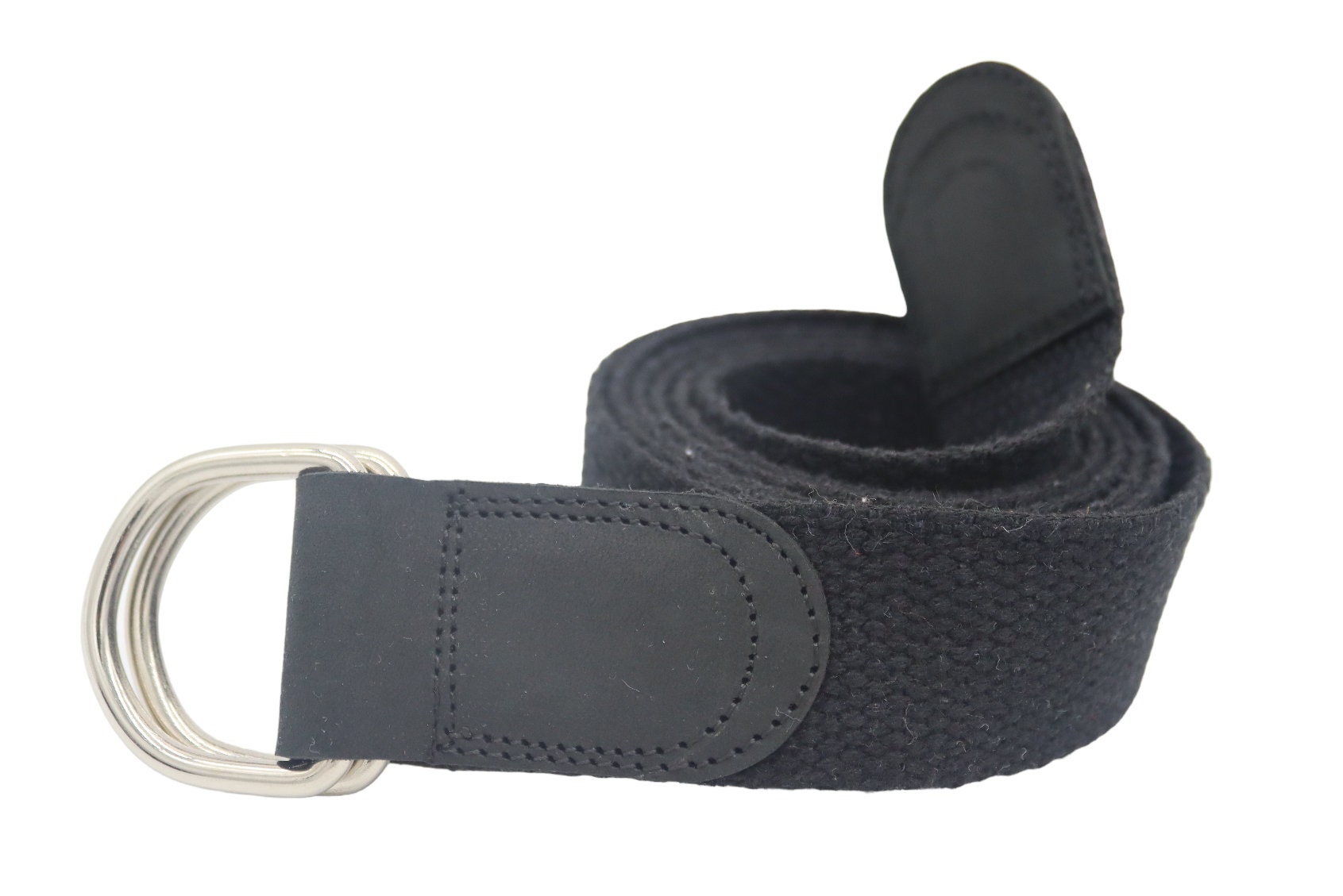 3 Cm 1.18 In Wide Leather Antique D-ring Webbing Belt,black Belt for ...