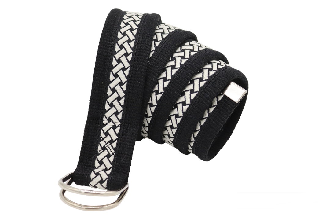 Celtic Knot D-ring Belt, Jacquard Webbing, Black and White - Etsy