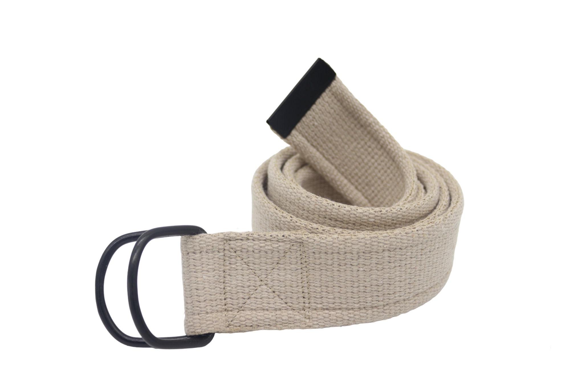 Canvas Web Belt Metal Double Black D Ring Buckle for Men Women ,casual ...