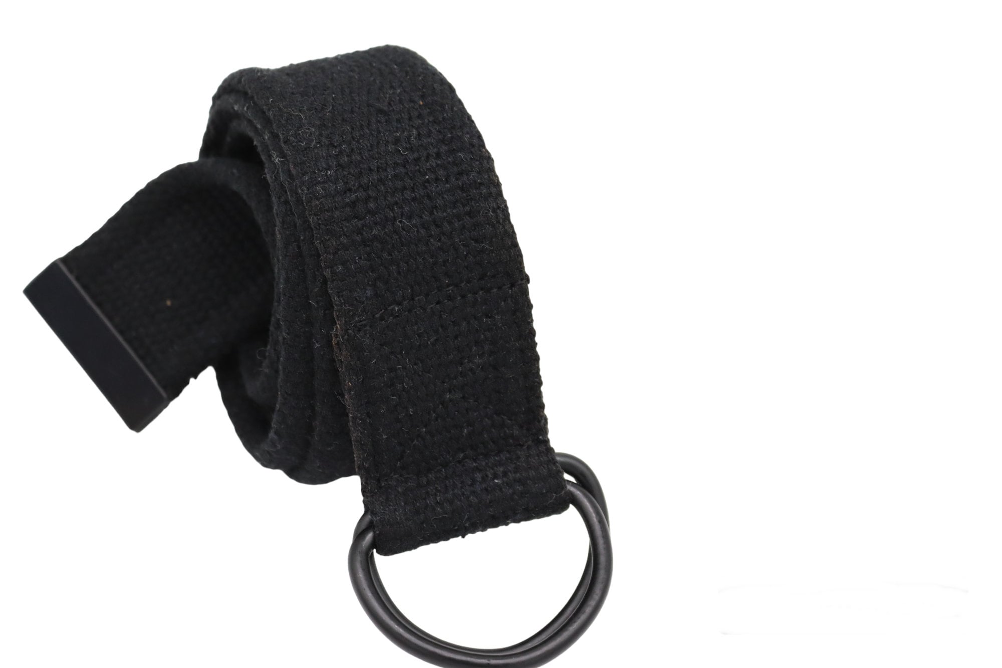 Black D Ring Webbing Belt,canvas Web Belt Metal Double D Ring Buckle ...