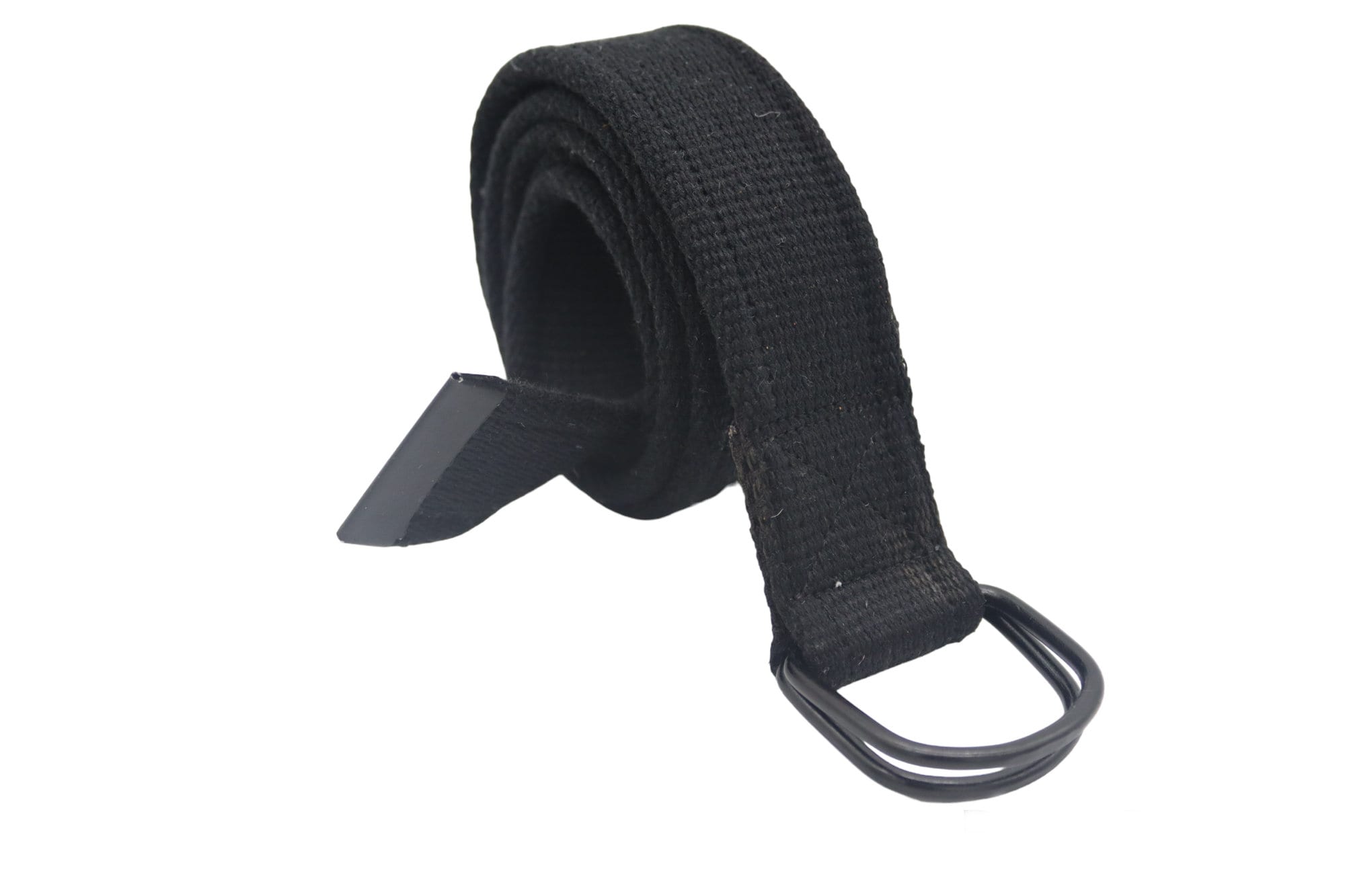 Black D Ring Canvas Web Belt,cotton Fabric Belt With Black Buckle,woven ...