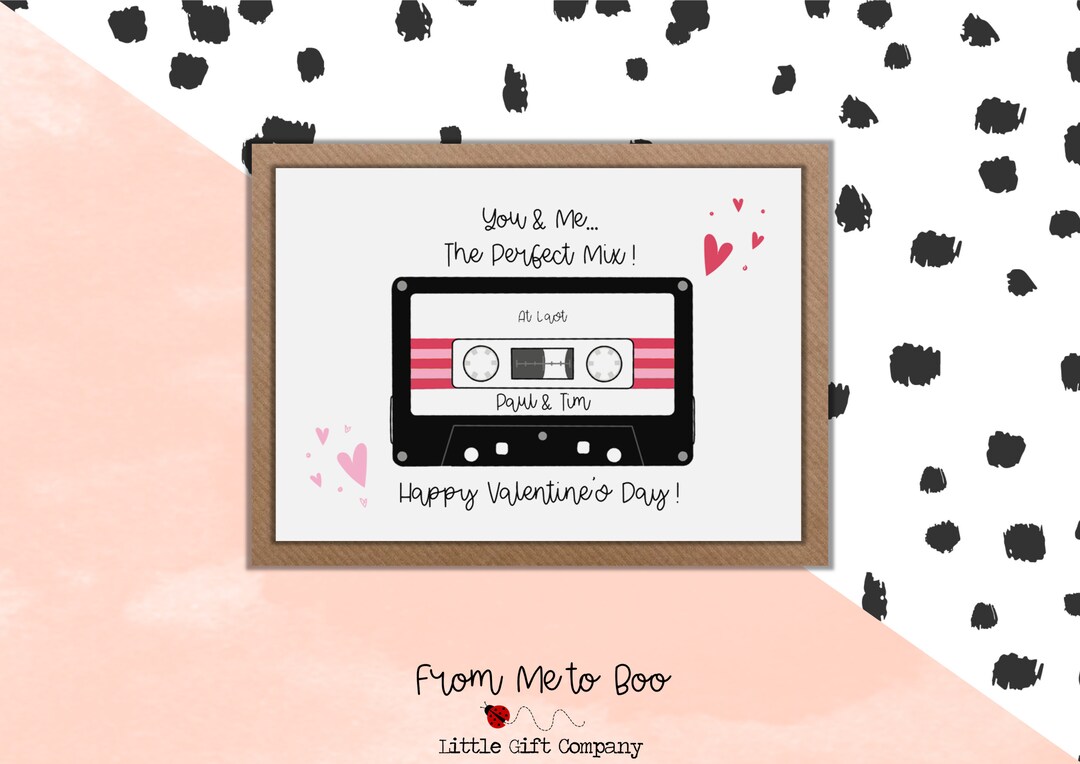 Our Song Valentine's Card ~ Perfect Mix Valentine's Card ~ Cassette ...