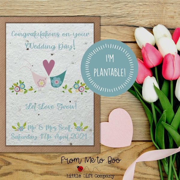 Wedding Seed Card - Etsy UK