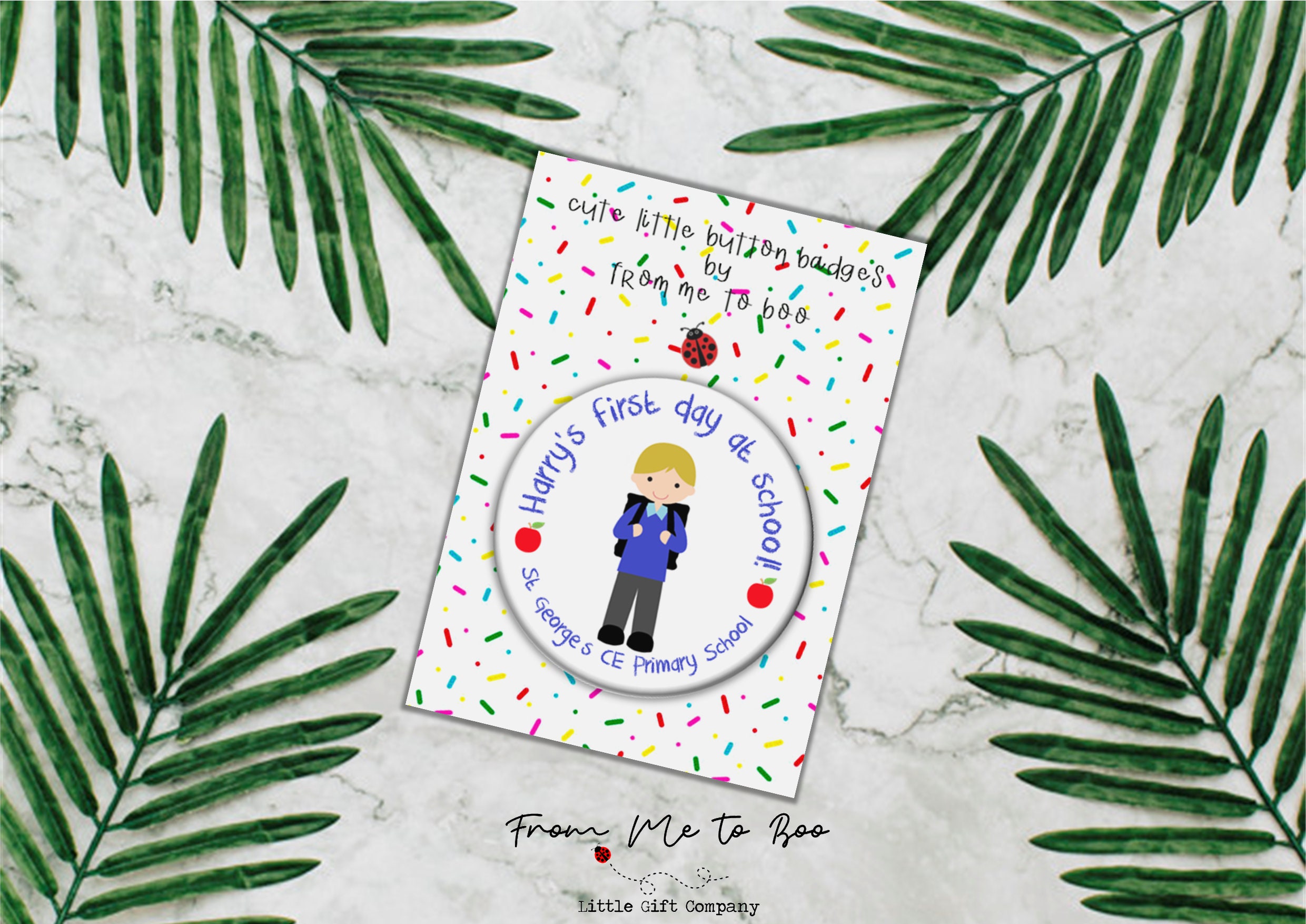 Personalised First Day at School Badge First Day of School | Etsy