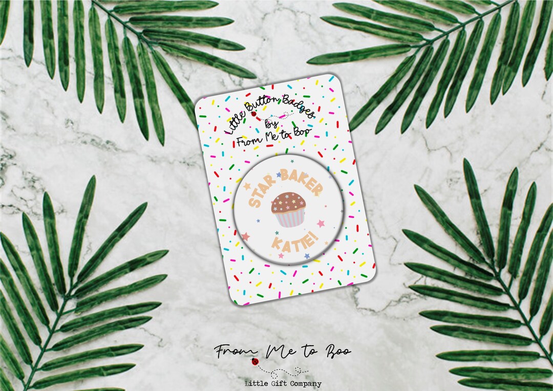 Personalised Star Baker Badge ~ Star Baker Name Badge ~ Cooking Badge ...