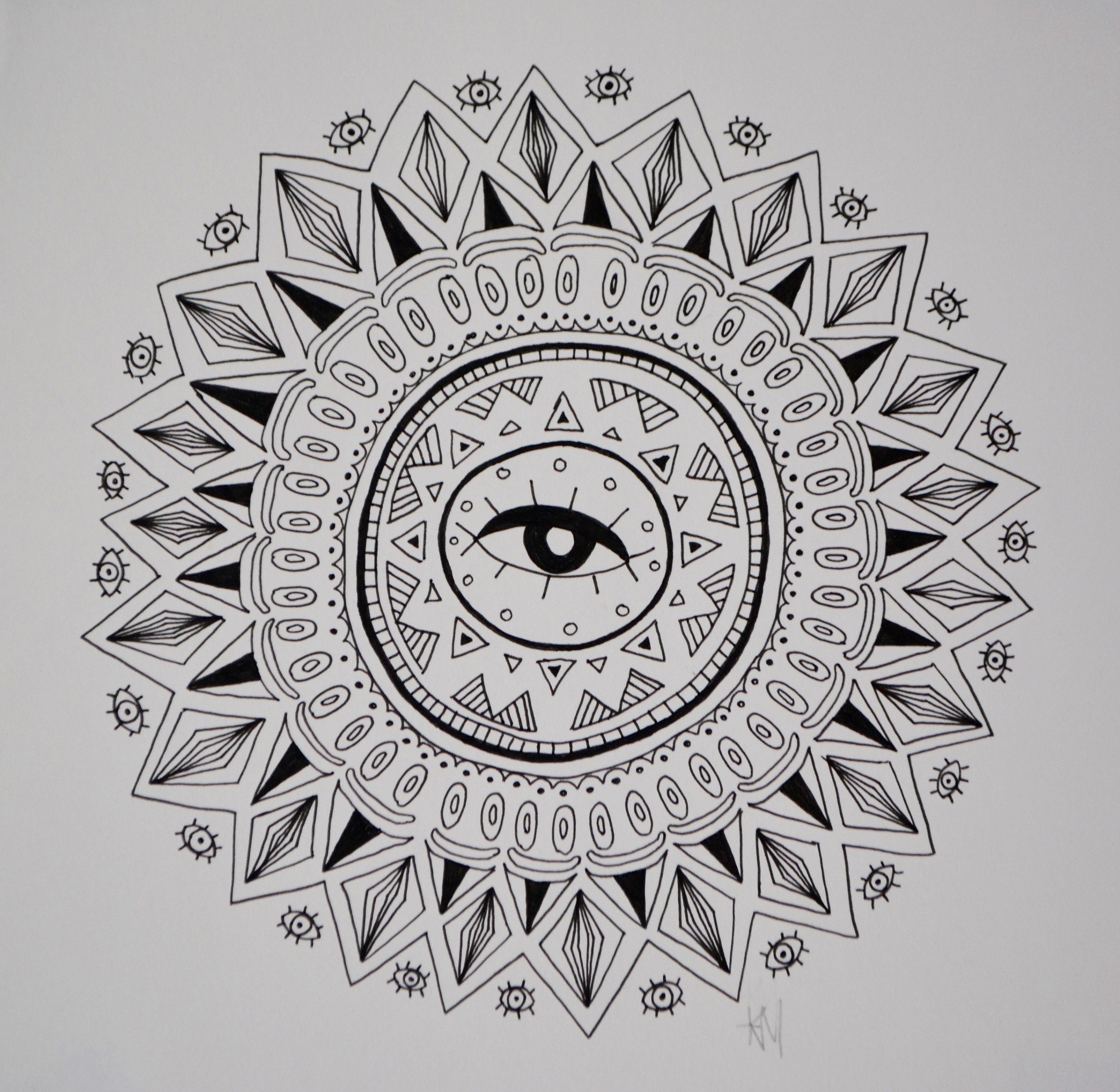 Original Eyeball Mandala - Etsy