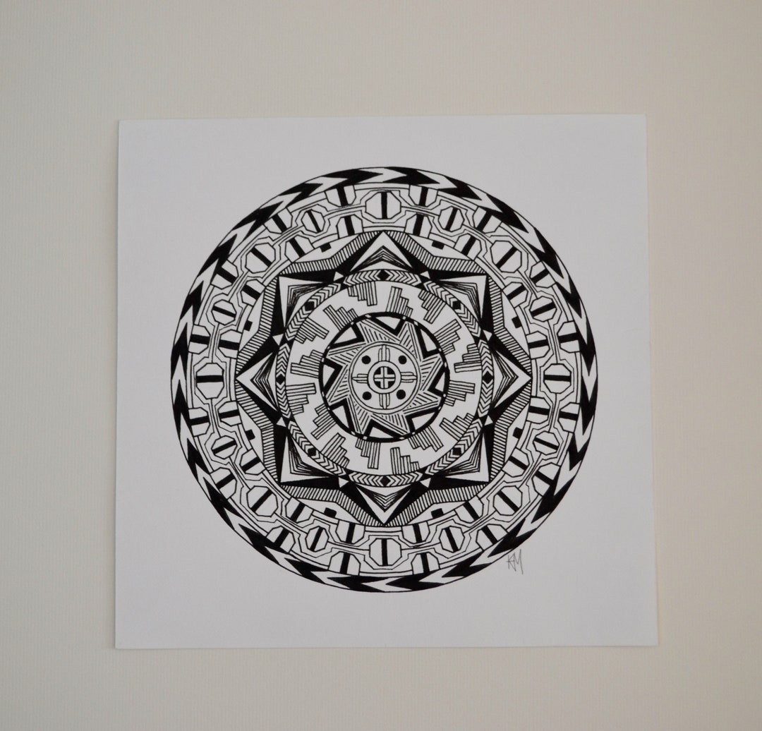 Original Mandala Drawing - Etsy