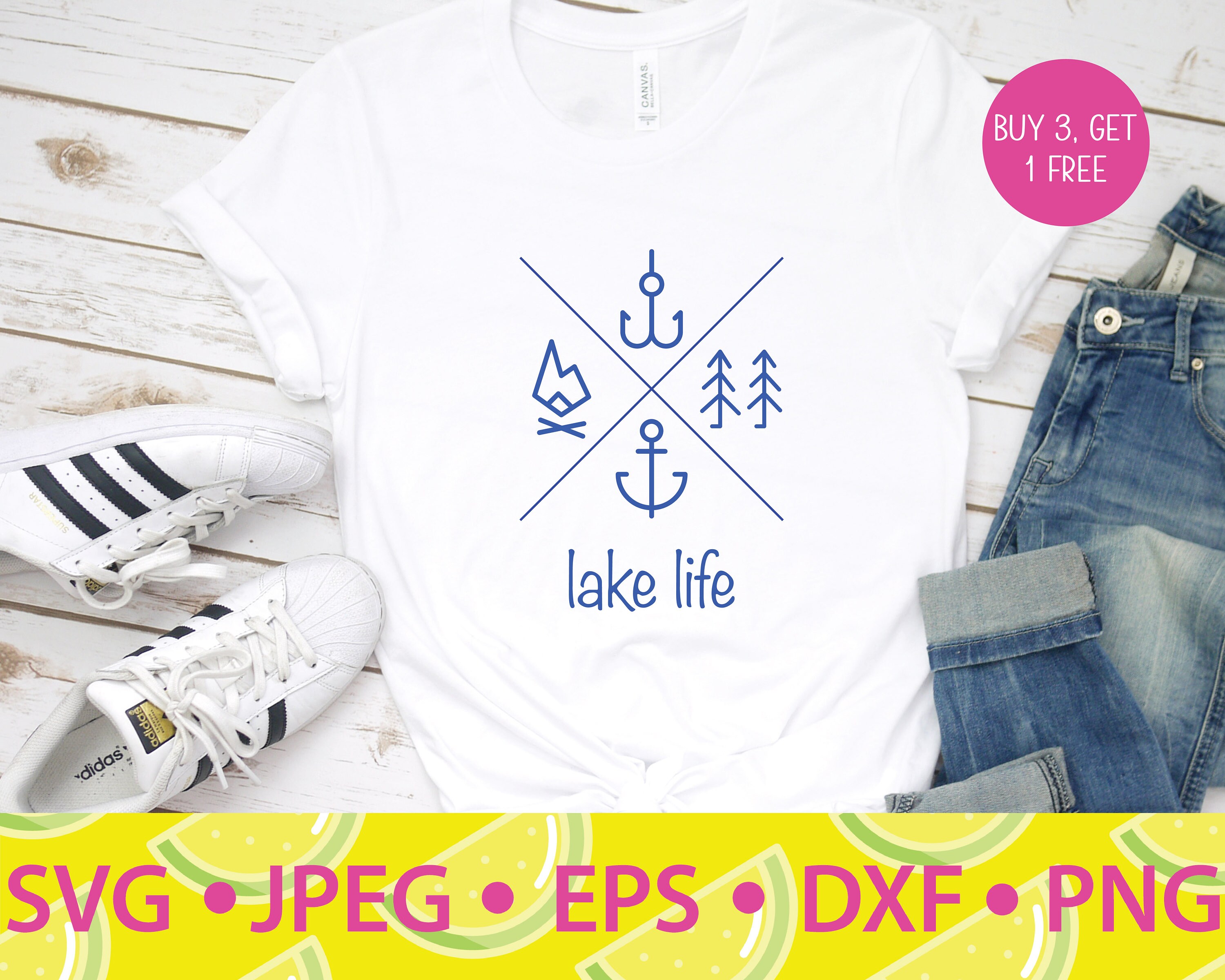 Lake Life T-shirt Svg, Lake Life Svg, Life at the Lake Svg, Eps, Dxf ...