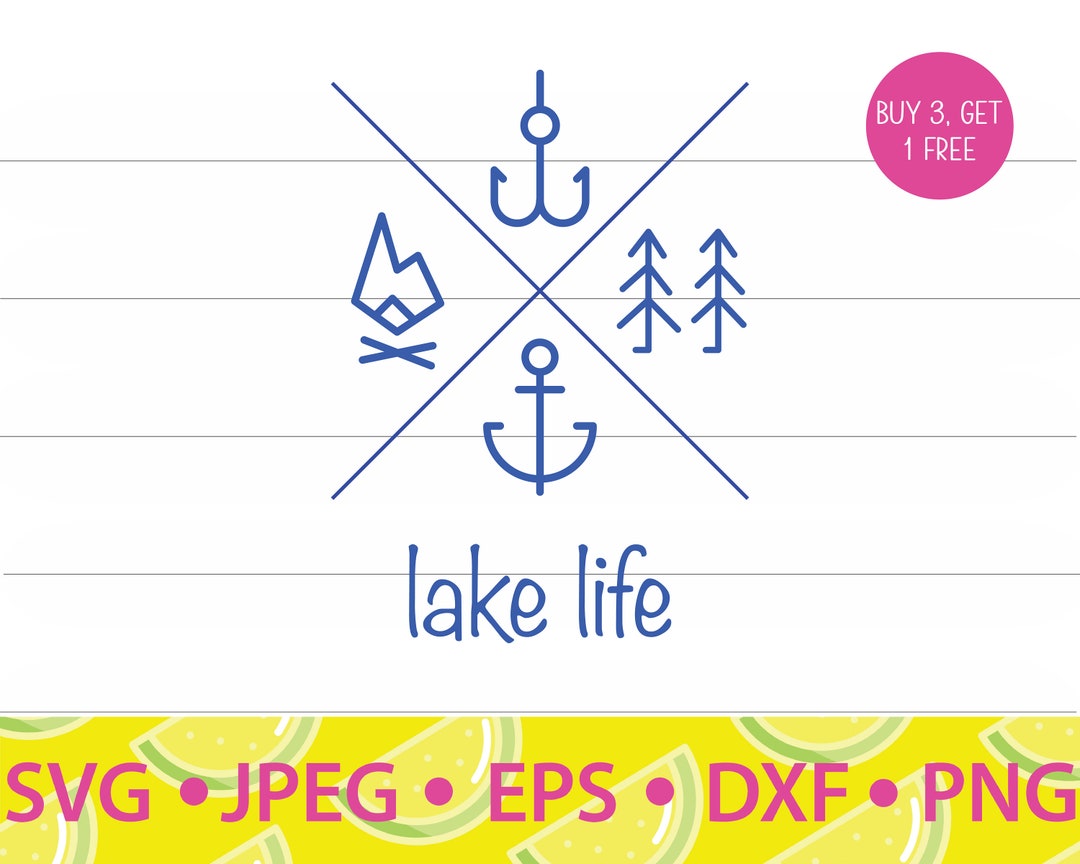 Lake Life T-shirt Svg, Lake Life Svg, Life at the Lake Svg, Eps, Dxf ...