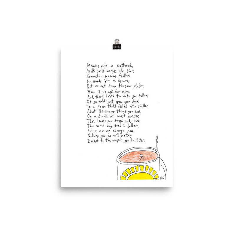 Matter Illustrated Poem Poster - Etsy