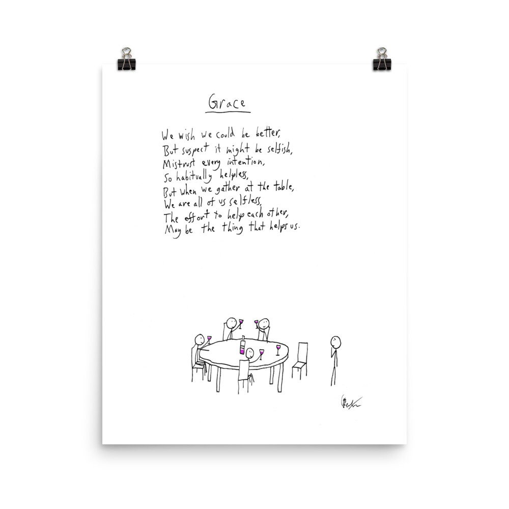 Grace - Illustrated Poem Poster - Etsy