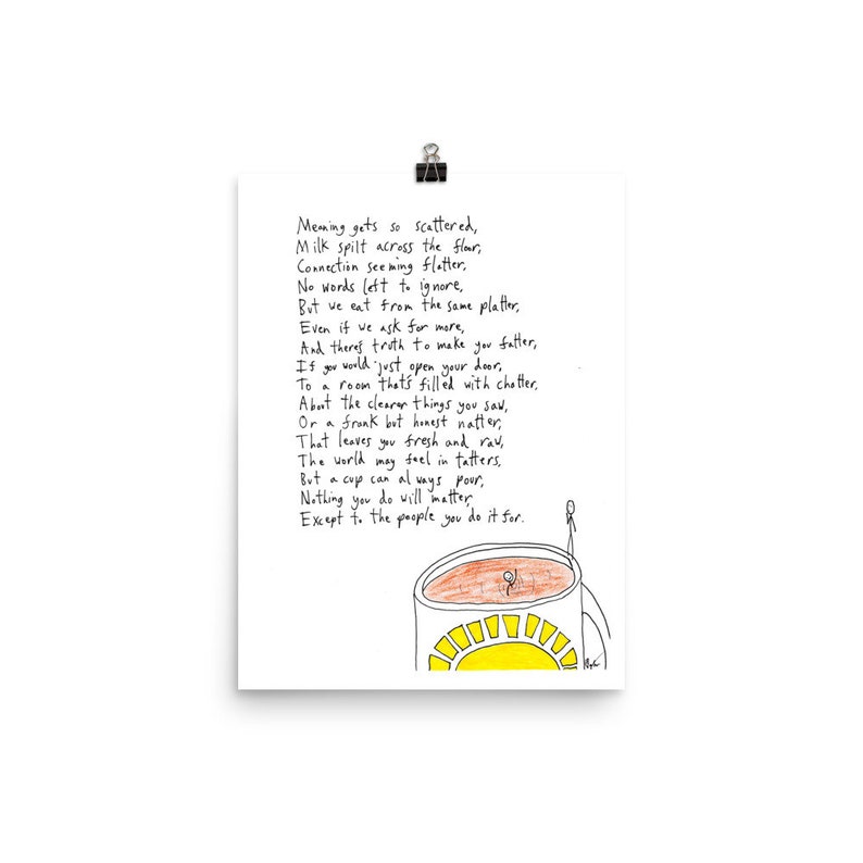 Matter Illustrated Poem Poster - Etsy