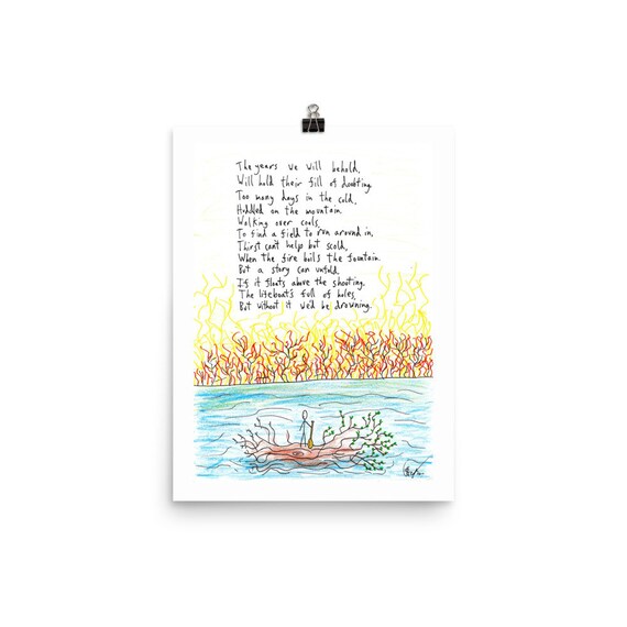 Lifeboat Illustrated Poem Poster - Etsy