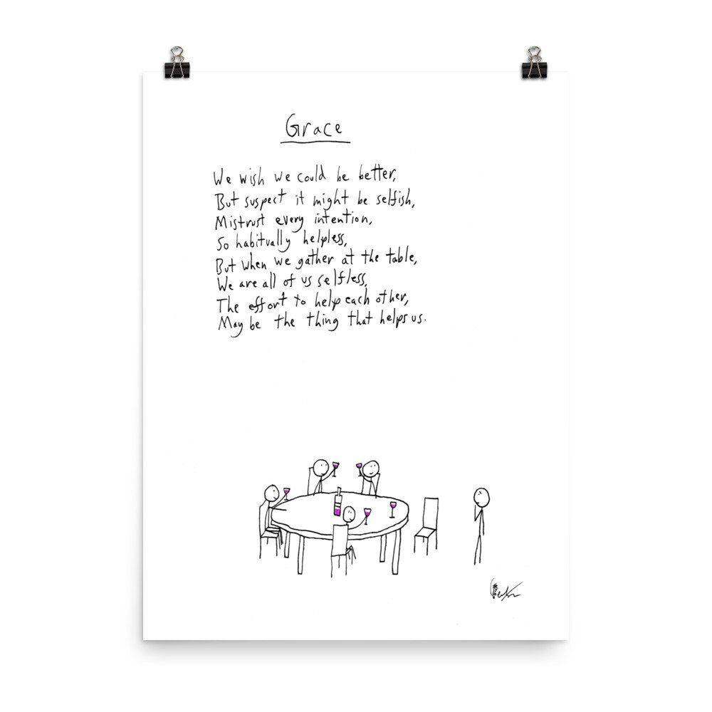 Grace - Illustrated Poem Poster - Etsy