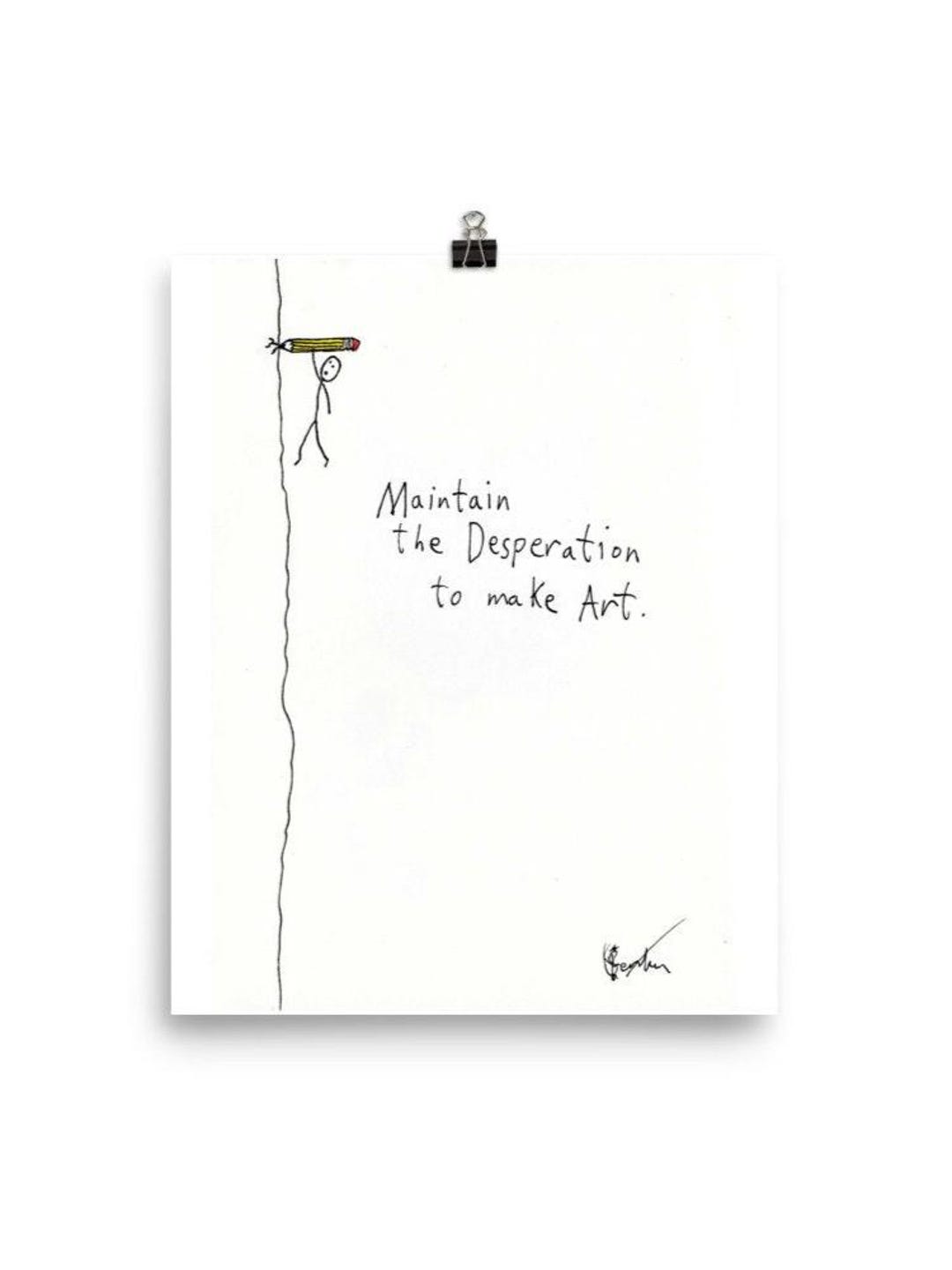 Desperation - Illustrated Poem Print Poster - Etsy
