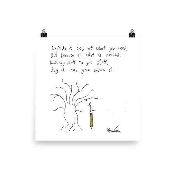 Needed Illustrated Poem Poster - Etsy