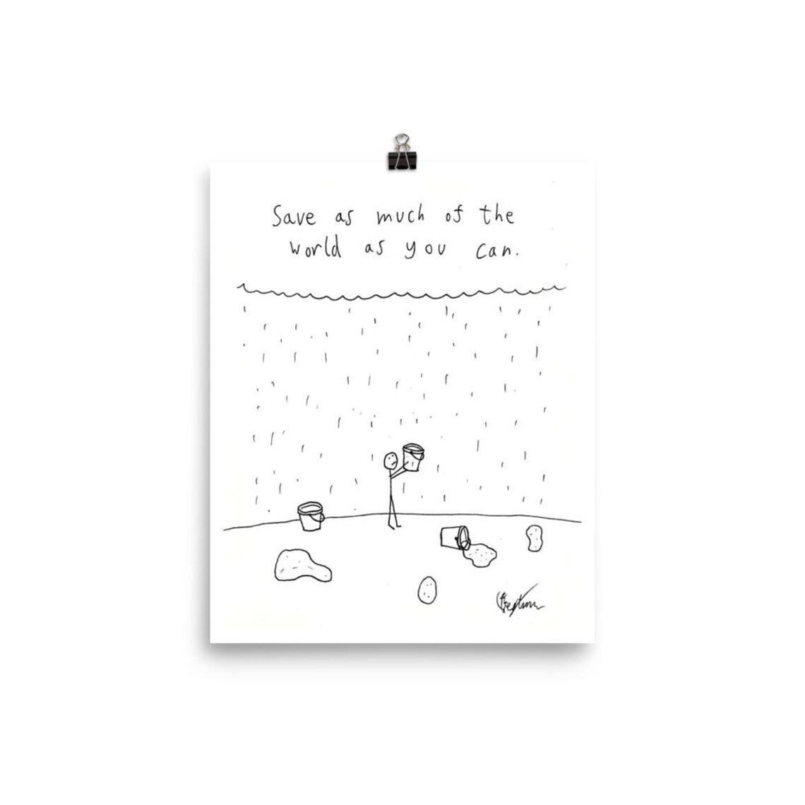 Save - Illustrated Poem Poster - Etsy