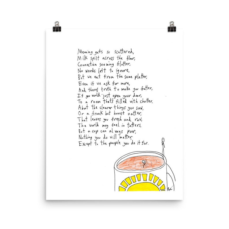 Matter Illustrated Poem Poster - Etsy