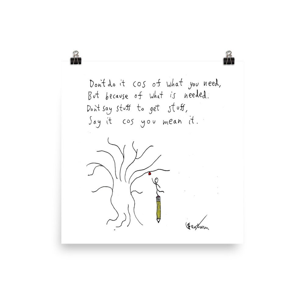 Needed Illustrated Poem Poster - Etsy